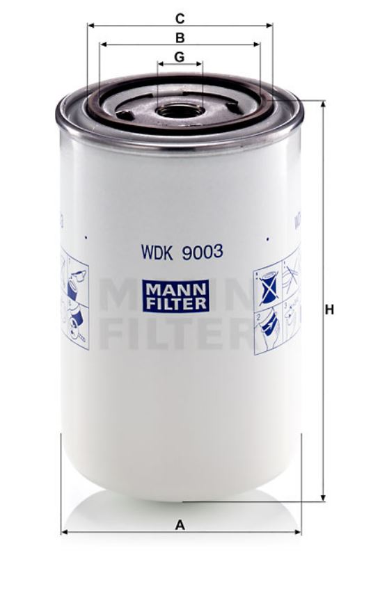 MANN-FILTER WDK 9003 fuel filter spin-on