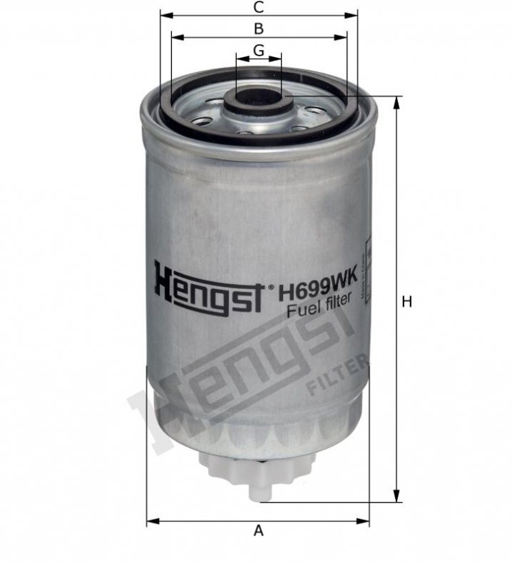 HENGST FILTER H699WK fuel filter element