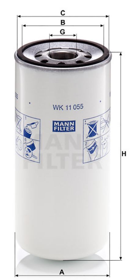 MANN-FILTER WK 11 055 fuel filter spin-on