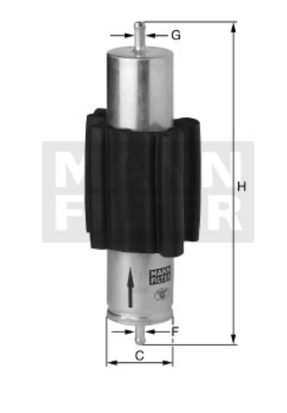 MANN-FILTER WK 5015 fuel filter in-line