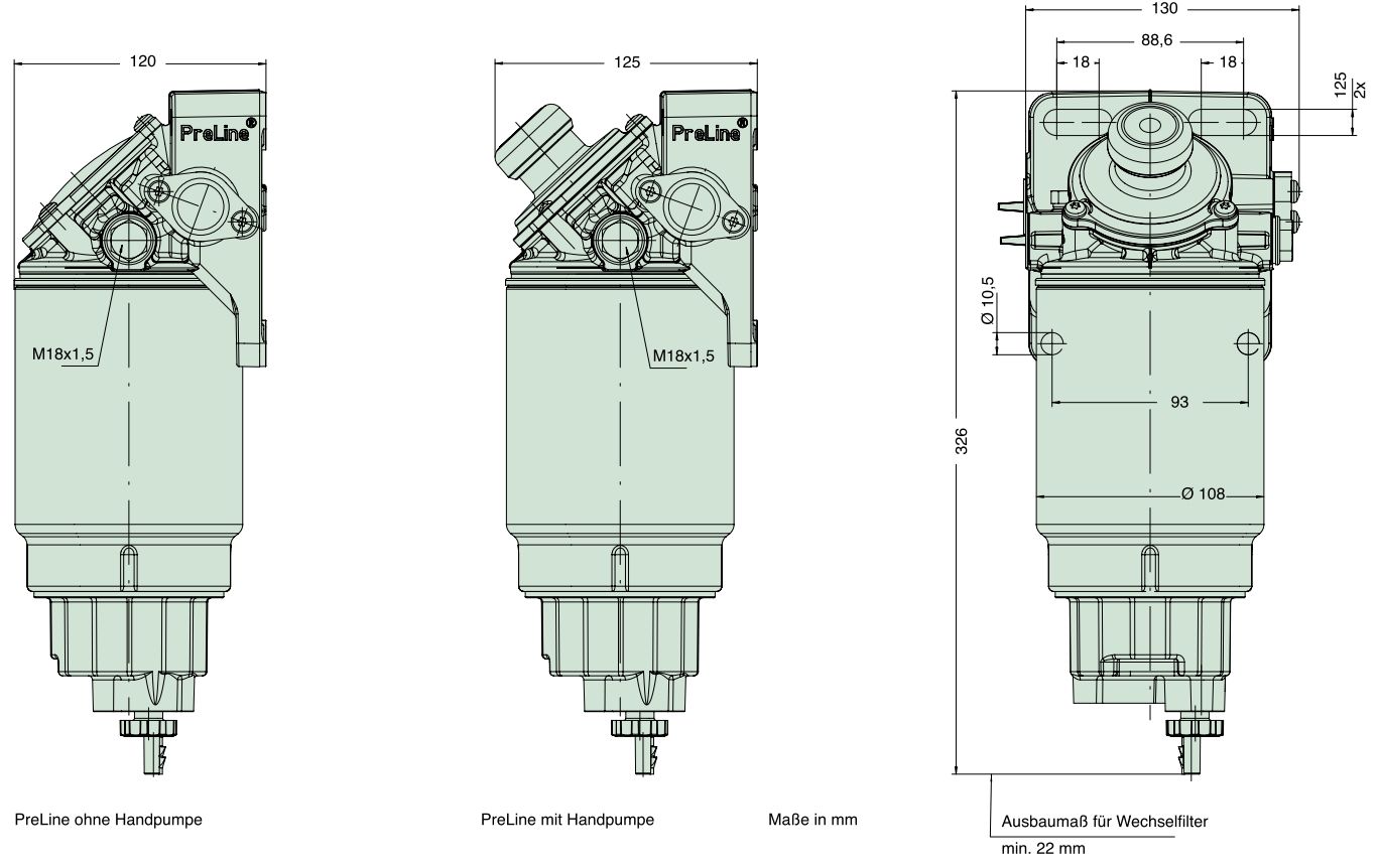 MANN-FILTER 66 604 62 265 PreLine 270 Kraftstoff-Leitungsfilter